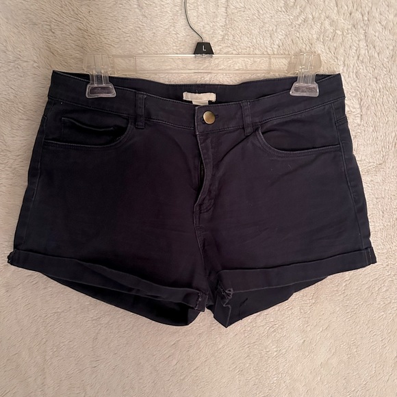 H&M | Shorts | Fun Cute Jean Shorts For The Warm Weather Dark Blueblack ...